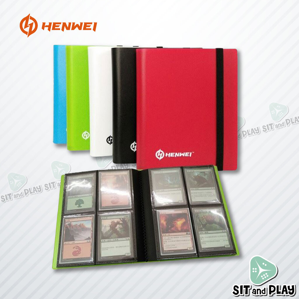 Henwei-4 Pocket Binder Album File 4 Card Slots 160 Cards Per Page For ...