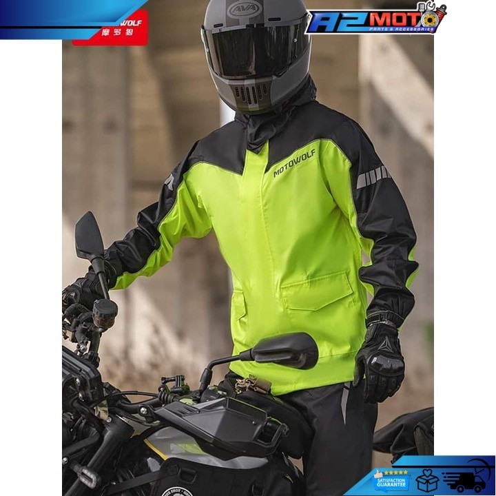 A2Moto Motowolf Raincoat V4 Kapote with Pants and Shoe Cover rain coat ...