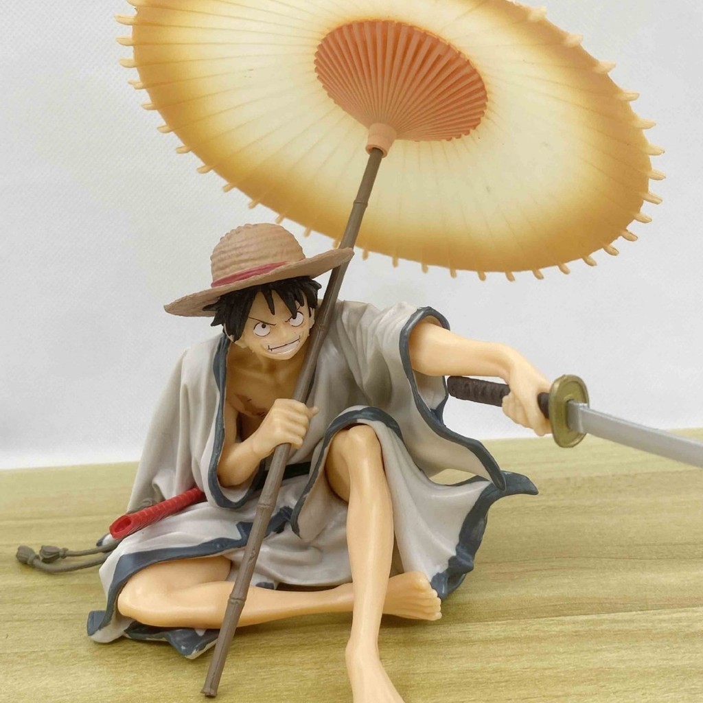 One Piece Hand Office Umbrella Sitting Posture Luffy with Umbrella The ...