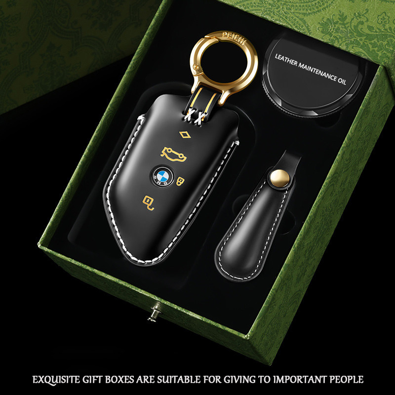 Leather Car Remote Key Case Cover Shell Fob For BMW G20 G30 G11 X1 X3 ...