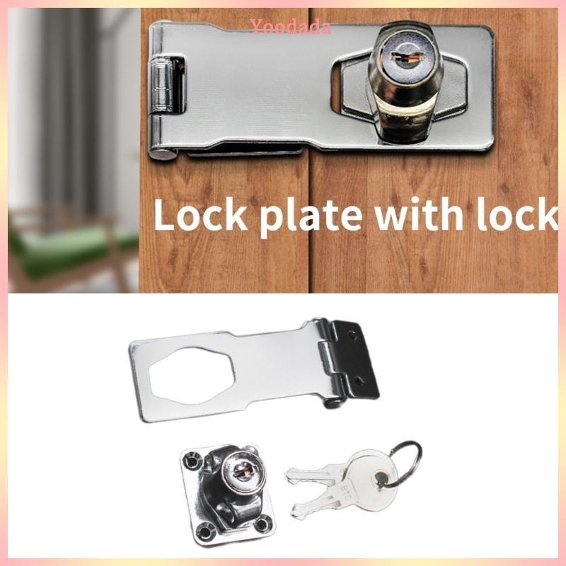 Yoo Lockable Hasp Latches Secure Hasp Lock Heavy Duty for Cabinets ...