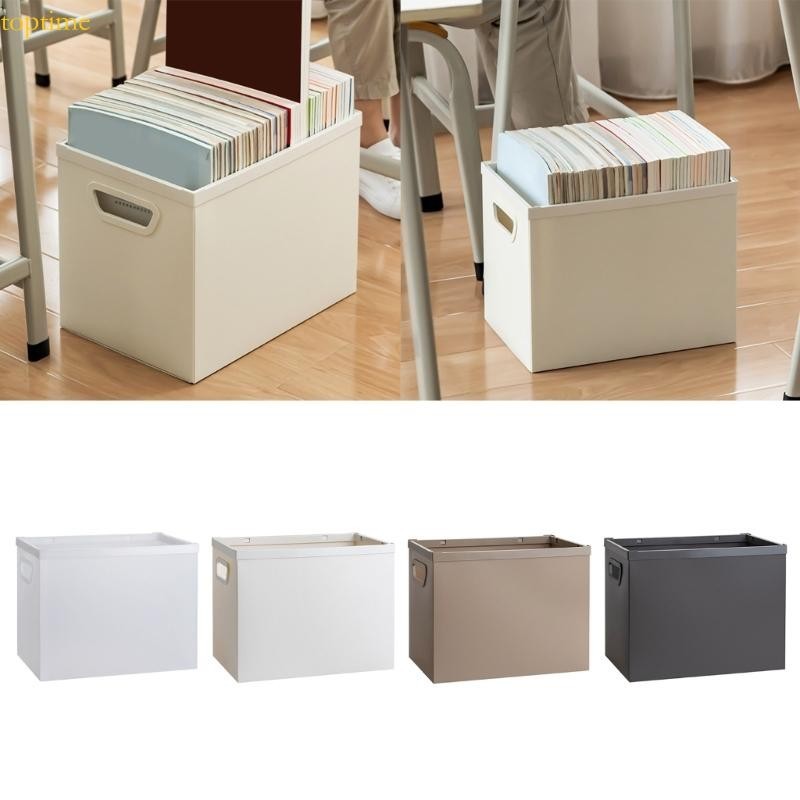 Top Folding Document Storage Box Plastic Filing Storage Box with Handle ...