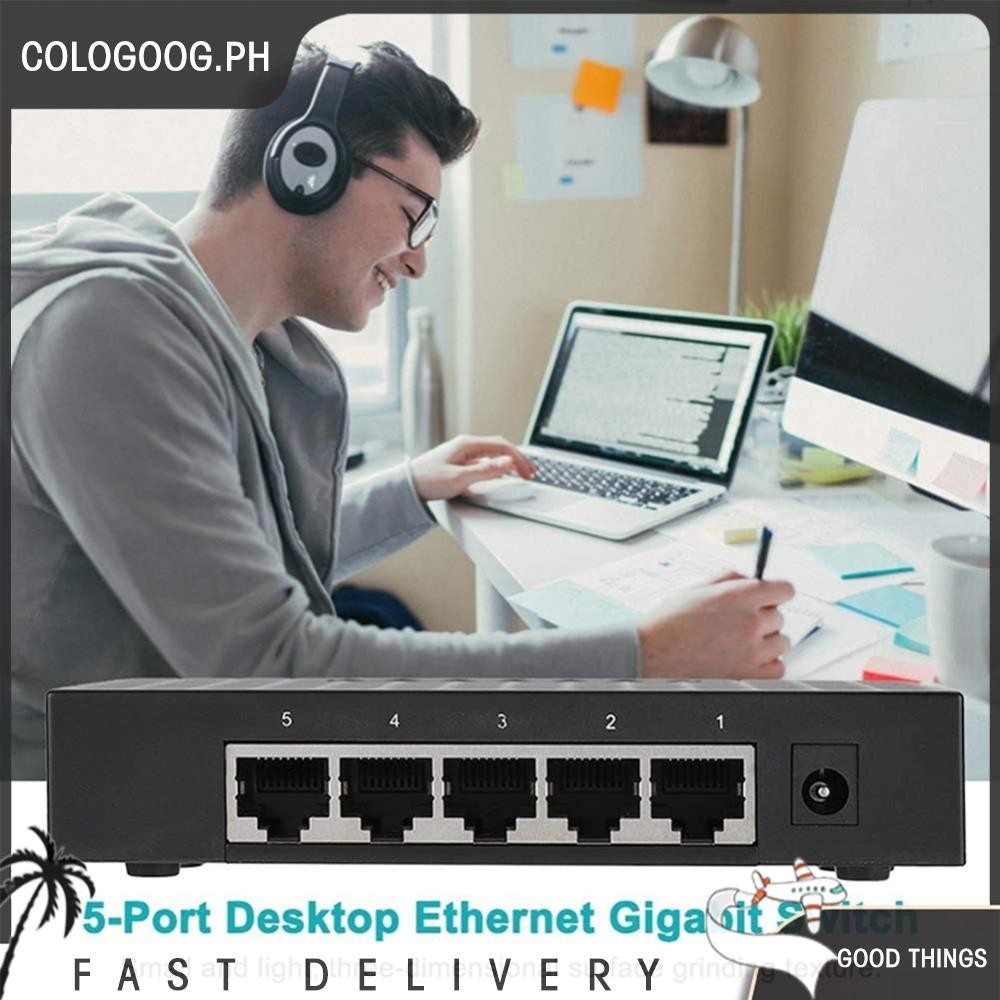 5 Port 1000Mbps Gigabit Network Switch RJ45 LAN Desktop Ethernet HUB ...