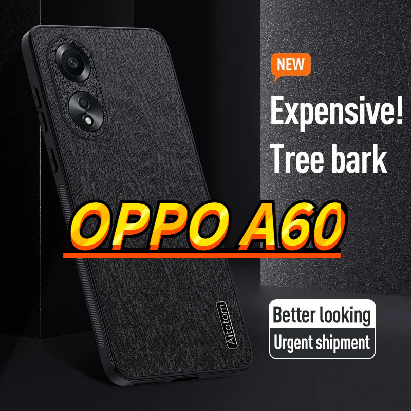 Casing for OPPO A60 2024 phone Case Tree Stripes Leather cover for ...