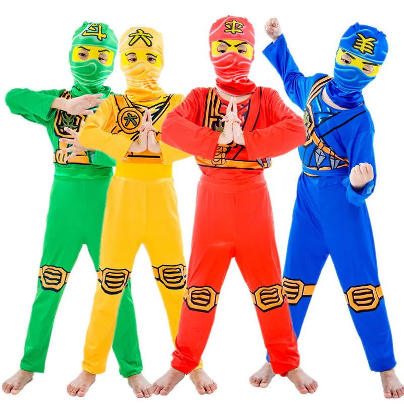 Leg Kids Ninja Cosplay Costume 3 Jumpsuit Set Halloween and Christmas ...