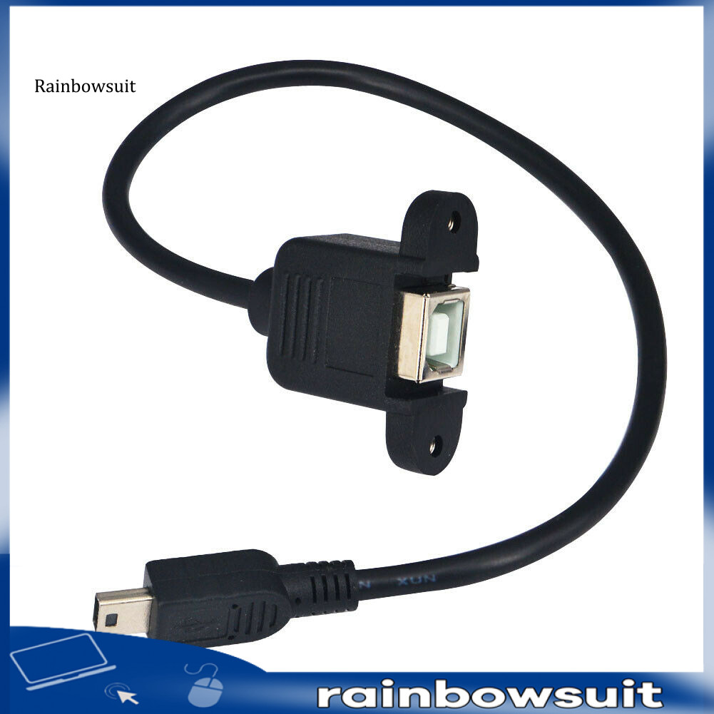 [RB] USB Type B USB-B Female with Panel Mount to Mini USB Plug Male ...