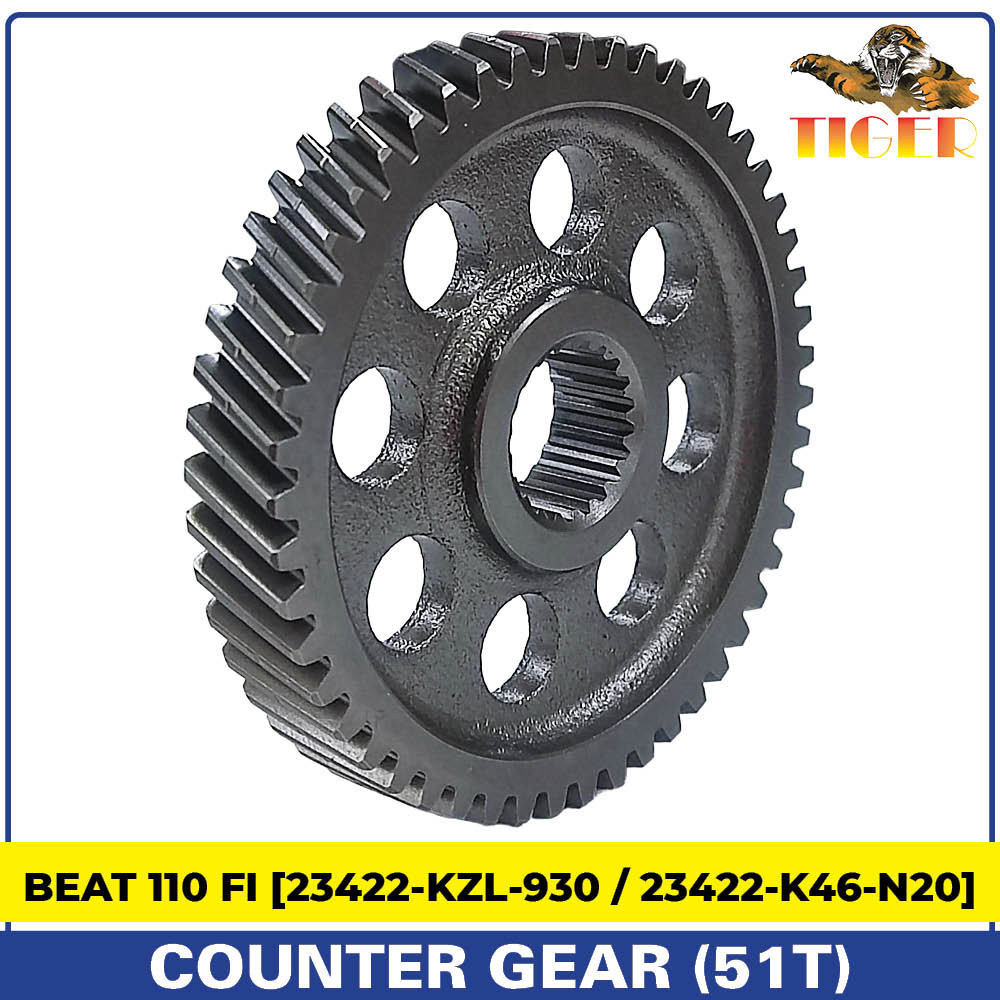 Tiger Honda BEAT 110 FI V1 & V2 Counter Gear (51T) [23422-KZL-930 / ...