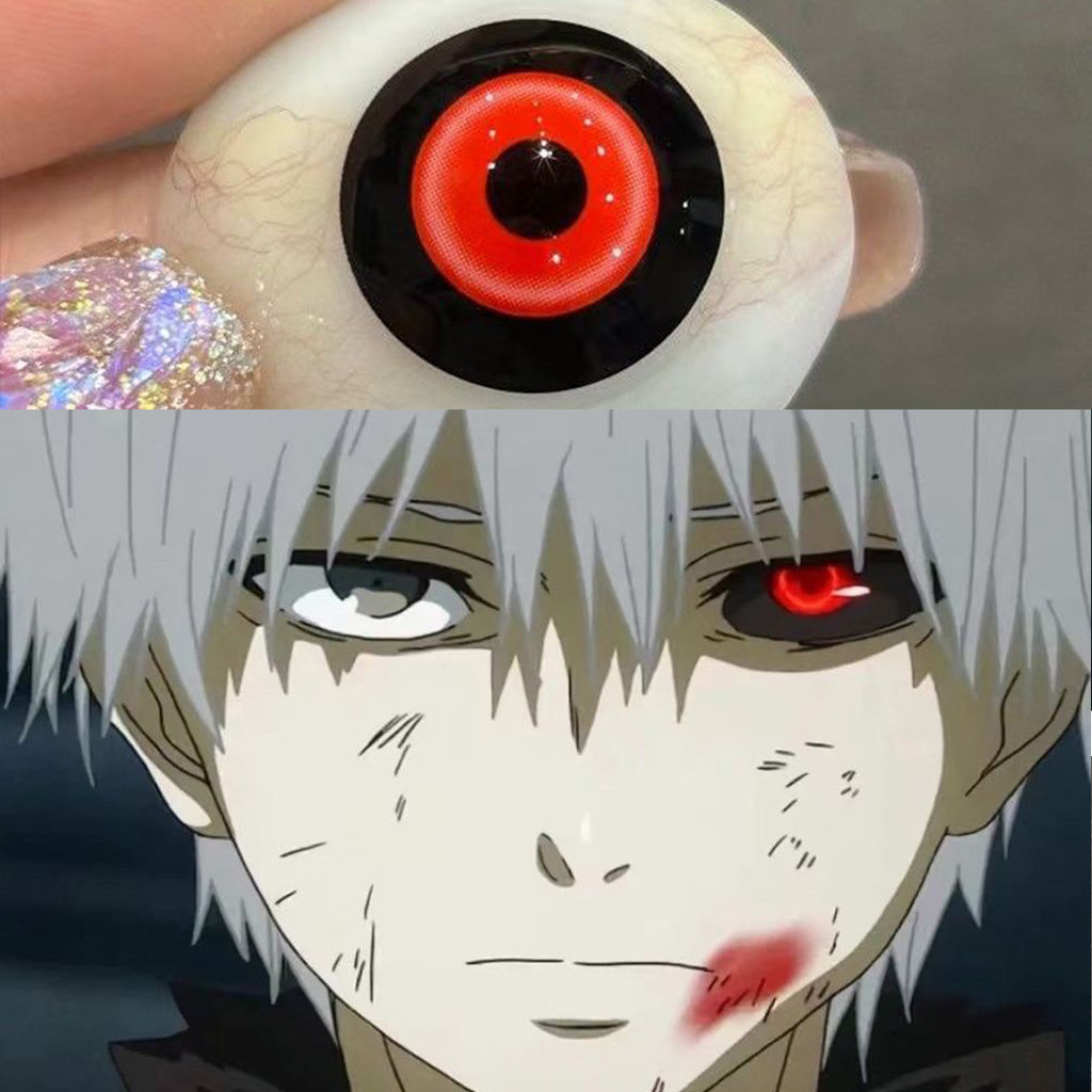 Graded 1pair Kaneki Ken IVAN Cosplay Colored Contact Lenses Halloween ...