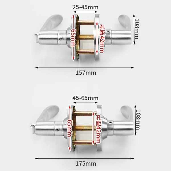 door handle door knob main door Three-bar handle lock, ball lock ...