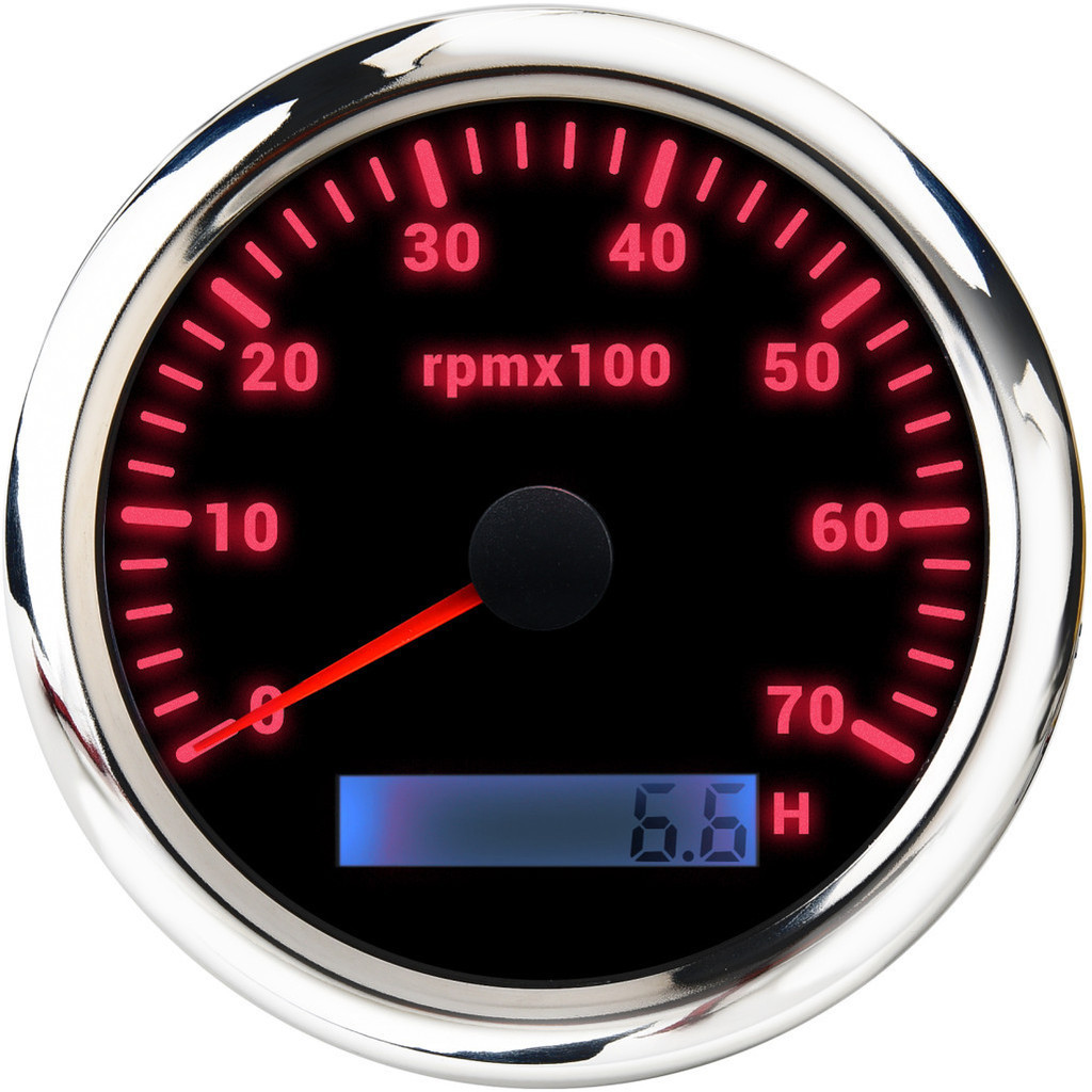 2-in-1 Motorcycle led fuel gauge meter odometer modified led digital ...