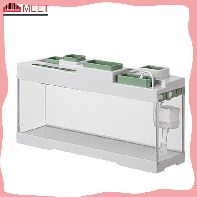 MET Tabletop Transparent Fish Tank, Acrylic Storage Fish Tank With Lid ...