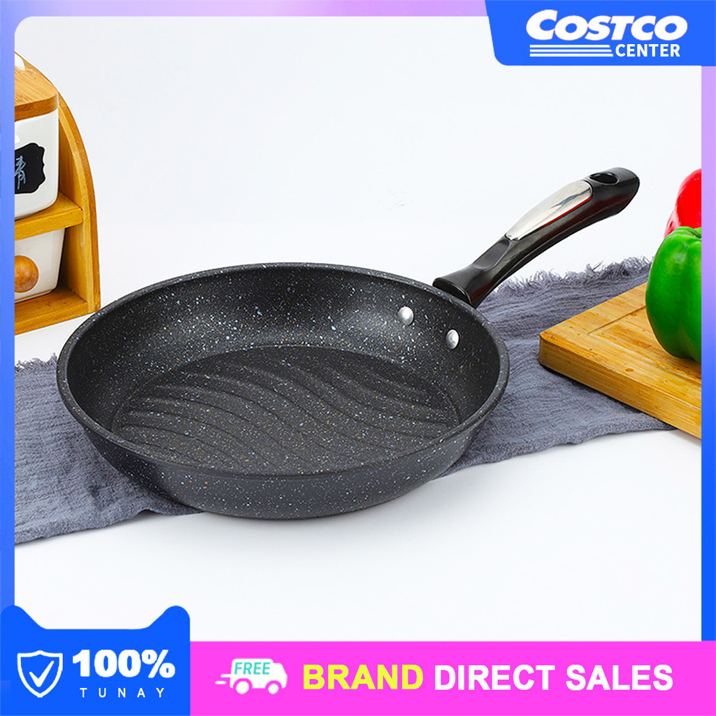 Wave Designed Frying Pan Non Stick Skillet Pan with Handle Steak Fried ...