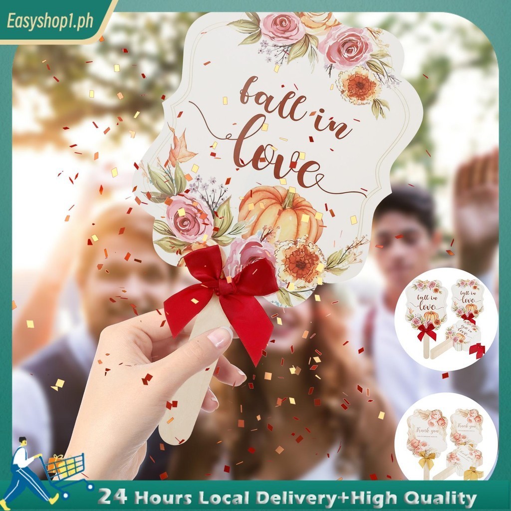 50 Pcs Wedding Fans for Guest Handheld Wedding Favor Fans Aesthetic ...