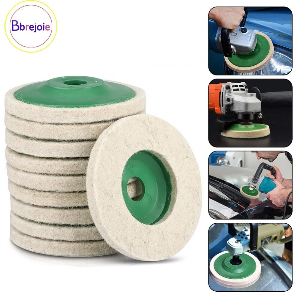 Polishing Wheel Angle Grinder Buffer & Polisher Wheel Felt White +Green ...