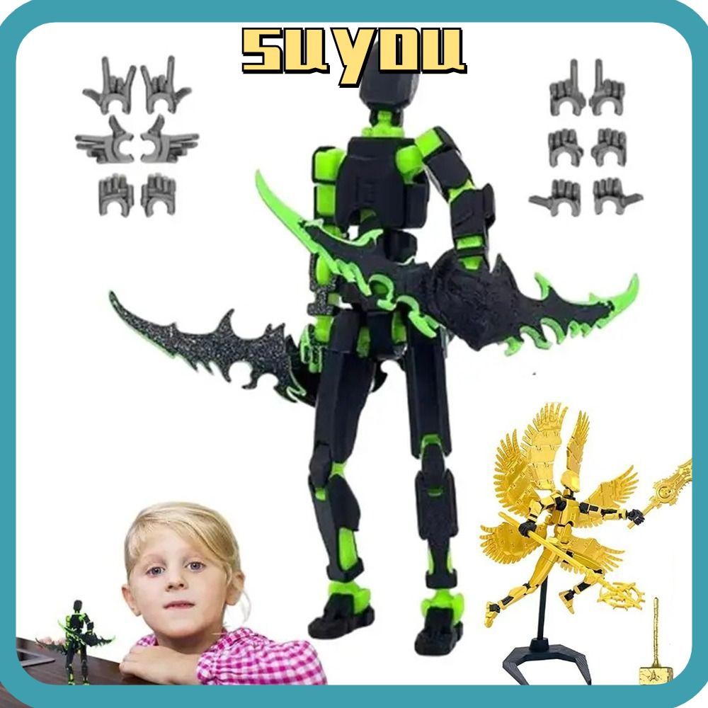 SUYO Printed T13 Action Figure, Desktop Decoration Shapeshift Robot ...