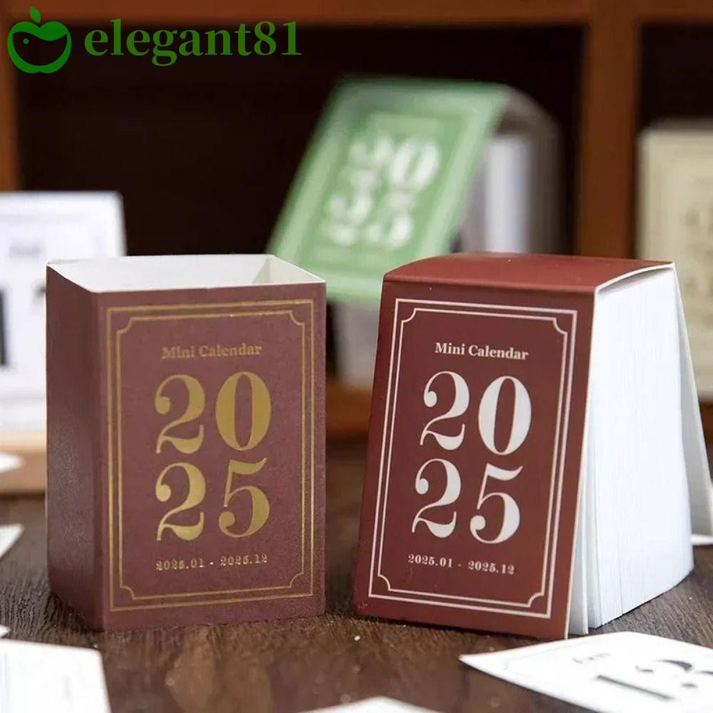 ELEGANT81 367Sheets 2025 Calendar Book, Tearable Portable Mini Desk ...