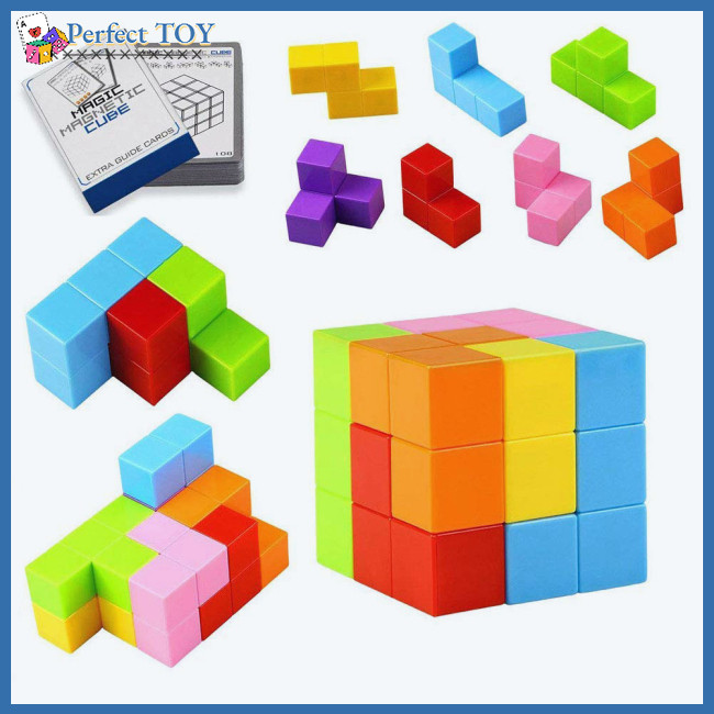 Perfect Square Magnets Cube Magnetic Building Blocks Cube Toys 7 ...