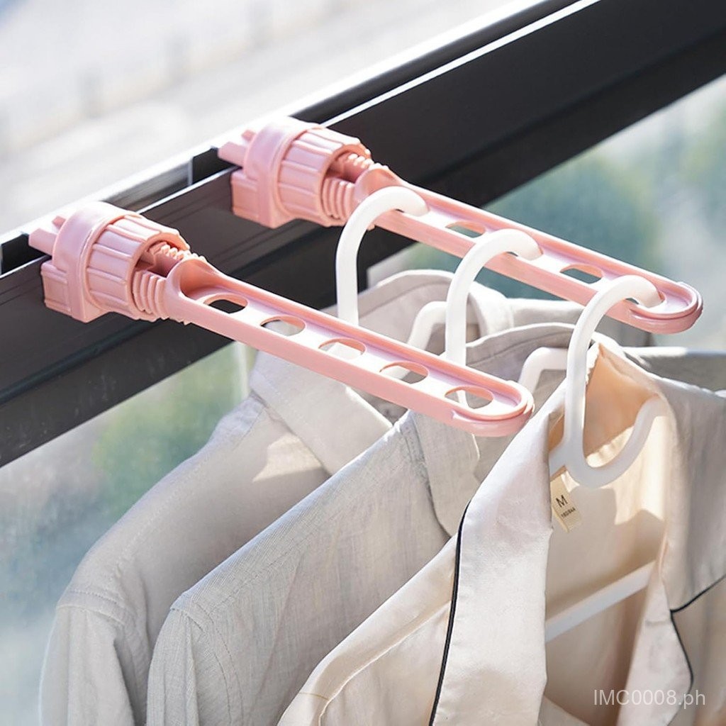 Folding Wall Mount Clothes Hanger, Wall-mounted Clothes Hanger with 5 ...
