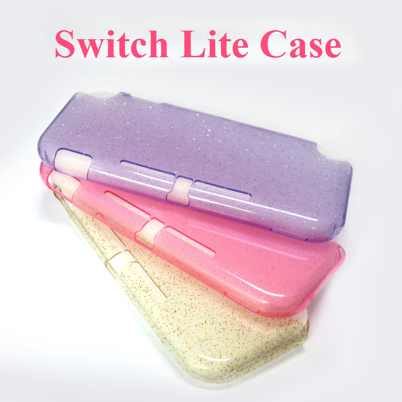 Nintendo Switch Protective Case Transparent Glitter Pink Lite Half Pack ...