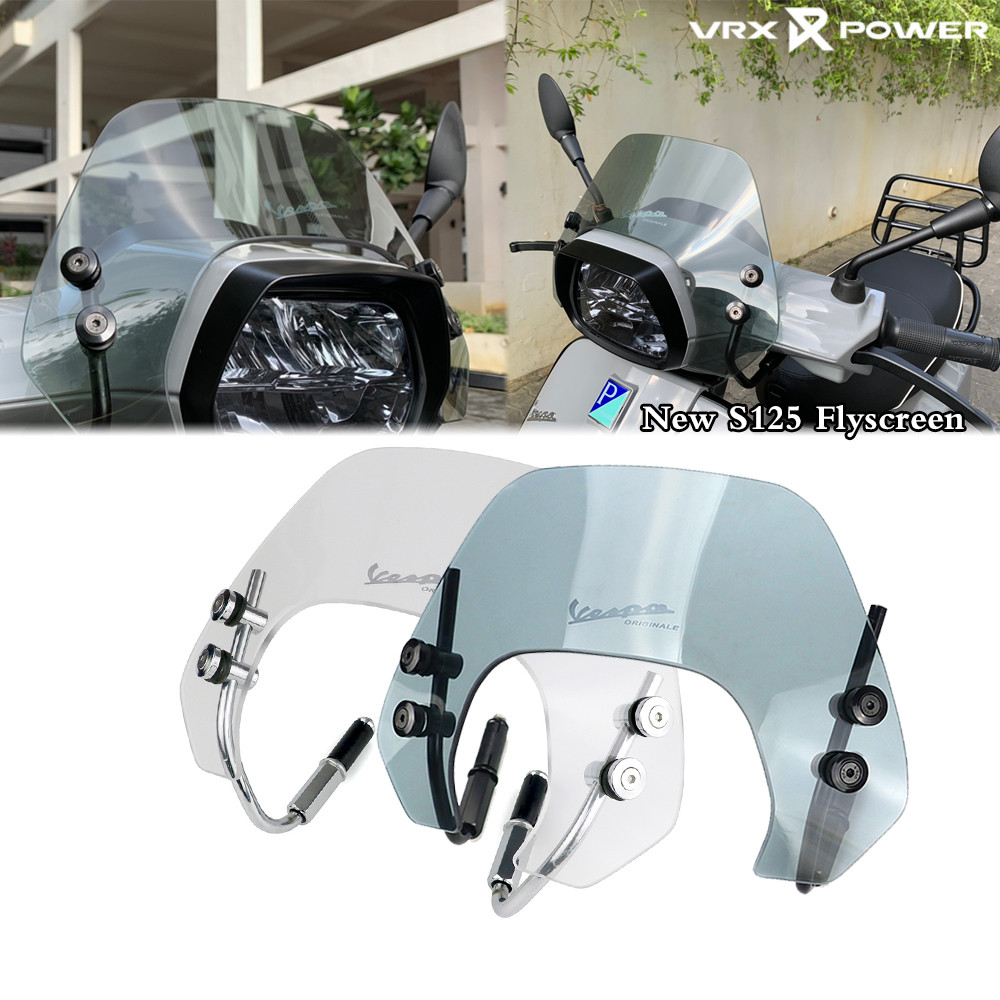 Windshield for new Vespa S125 I-Get 2020-2024 Motorcycle Acrylic Racing ...