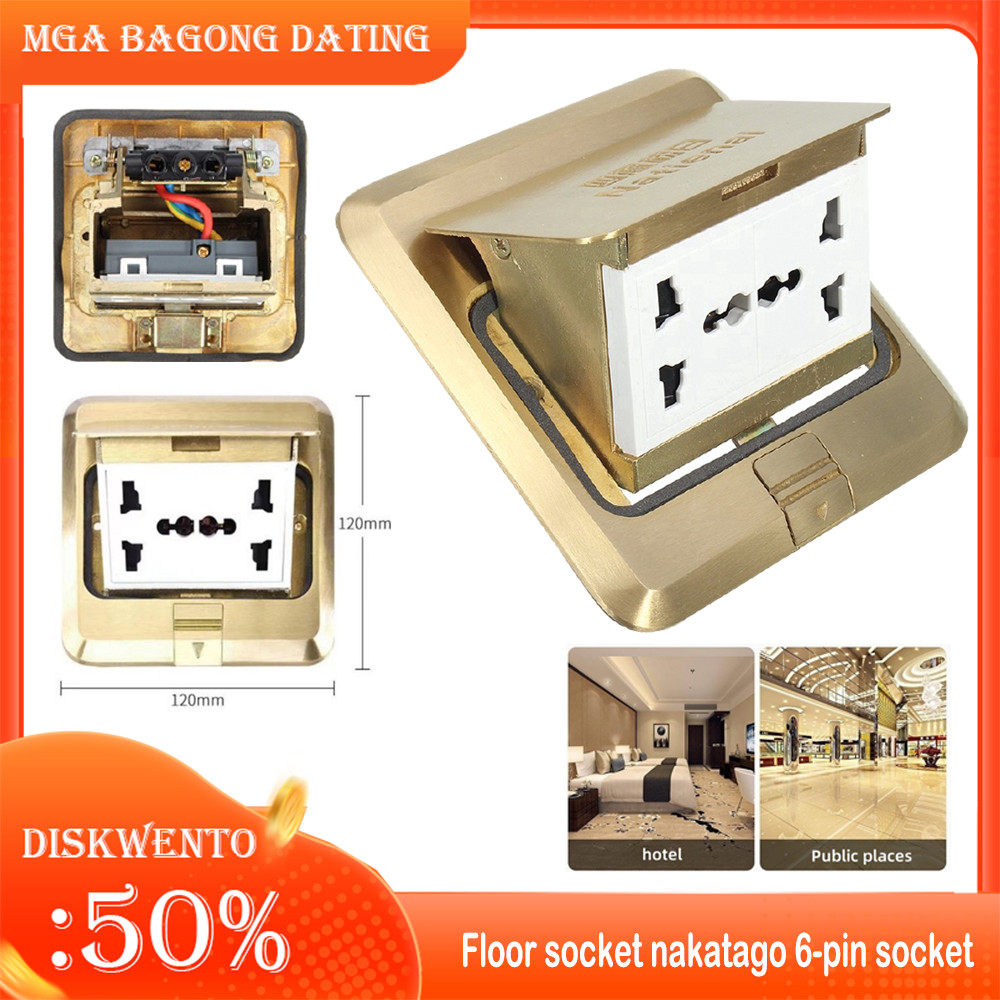 250V Floor Ground Outlet Socket for Office Home Outlet Kitchen 6 Prong ...