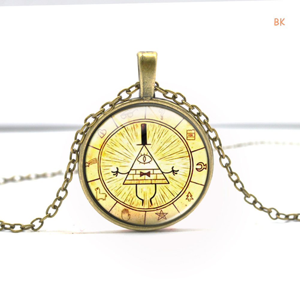 BK Necklace Steampunk Drama Gravity Falls BILL CIPHER WHEEL Time Gems ...
