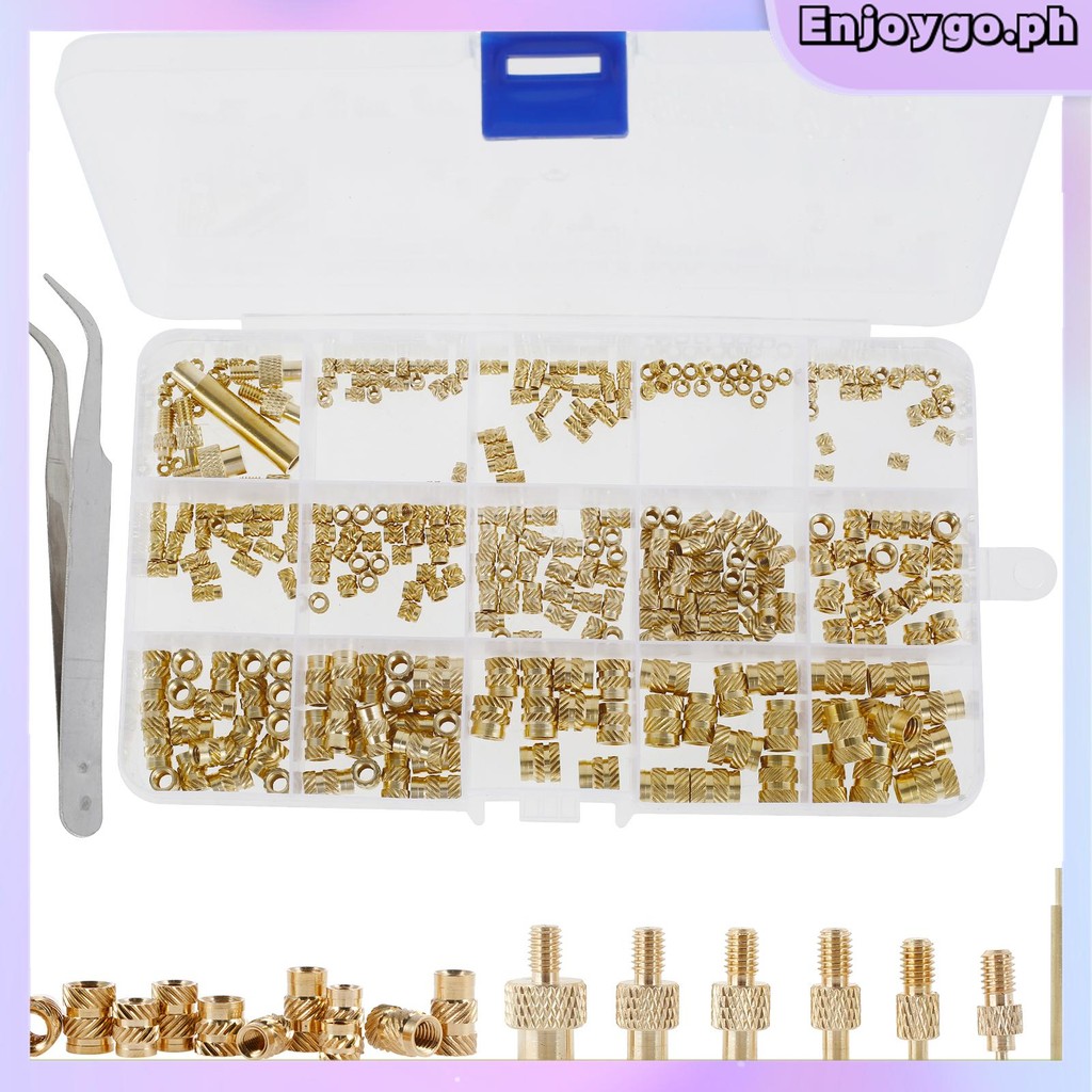 308Pcs Threaded Inserts Brass Heat Set Insert M2 M2.5 M3 M4 M5 M6 ...