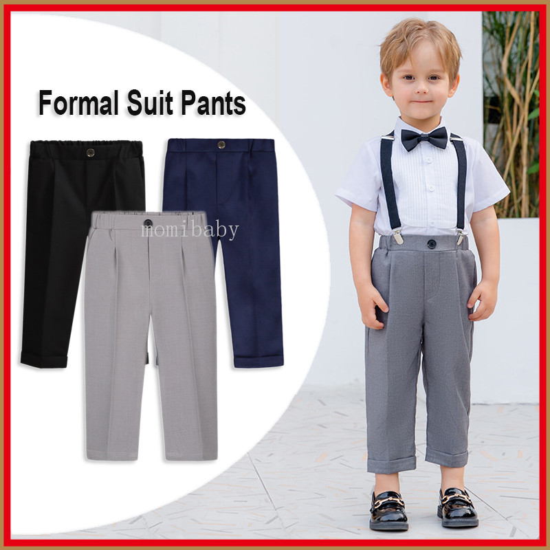 1-10Y Fashion Grey Pants for Kids Boy Trousers Bottoms Khaki Navy Black ...