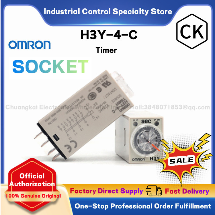 OMRON Time Relay H3Y-4-C SOCKET, Compatible With AC110/220V And DC24V ...