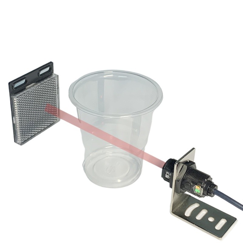 Transparent object detection photoelectric switch mirror reflection ...