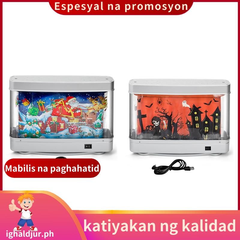 USB Fish Tank Light Aquarium Decor Night Light Virtual Dynamic LED ...