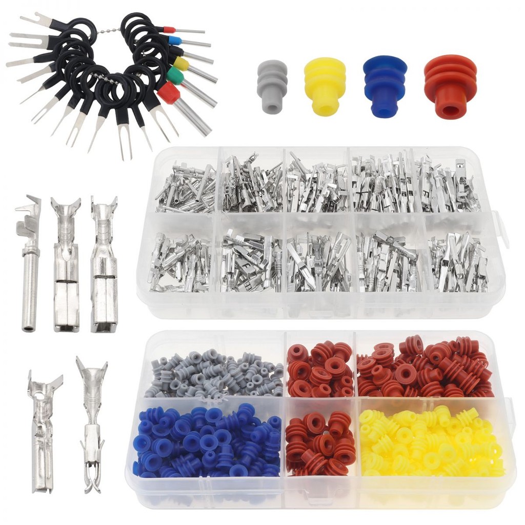 690 PCS Connector Pin Terminal Non Insulated Plug Terminal Connectors ...
