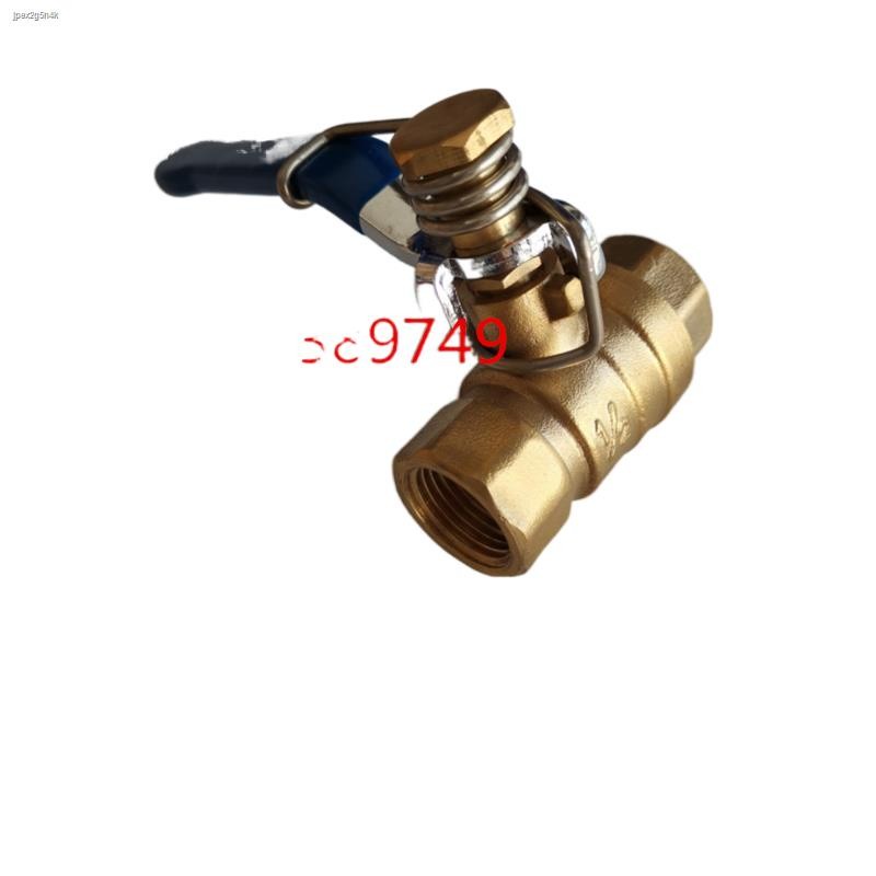 COD☆Brass spring reset ball valve DN15 self-closing valve 1/2 inner ...