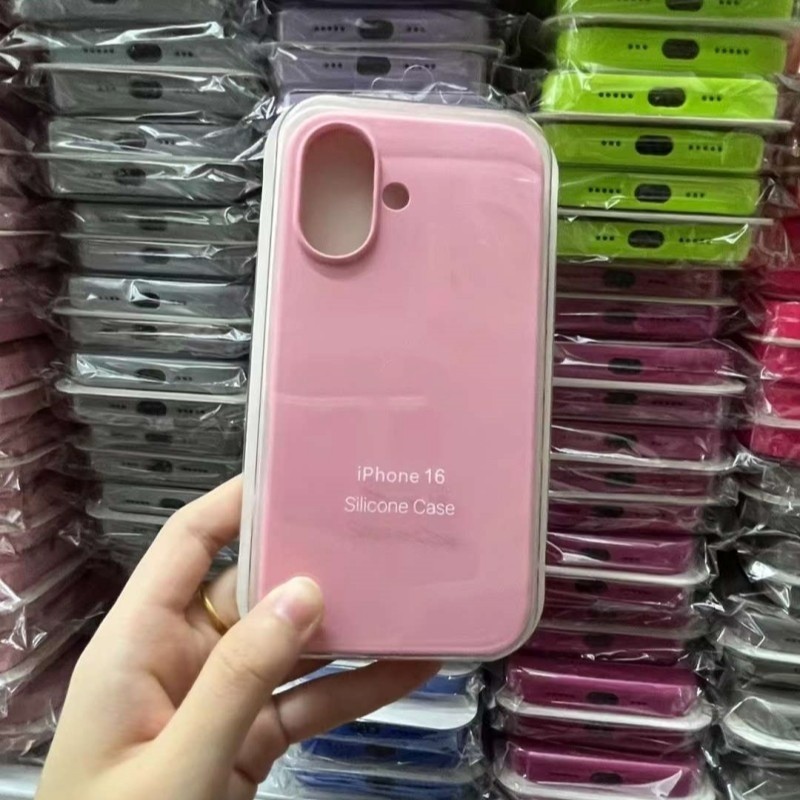 WITH LOGO For IPhone 16 PRO MAX Case Liquid Flocking Silicone Casing ...