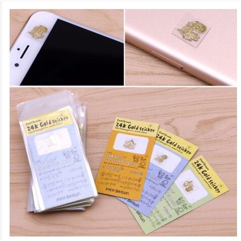 Fashion Decoration Sticker 24k Gold-plated Mobile Phone Anti-radiation ...