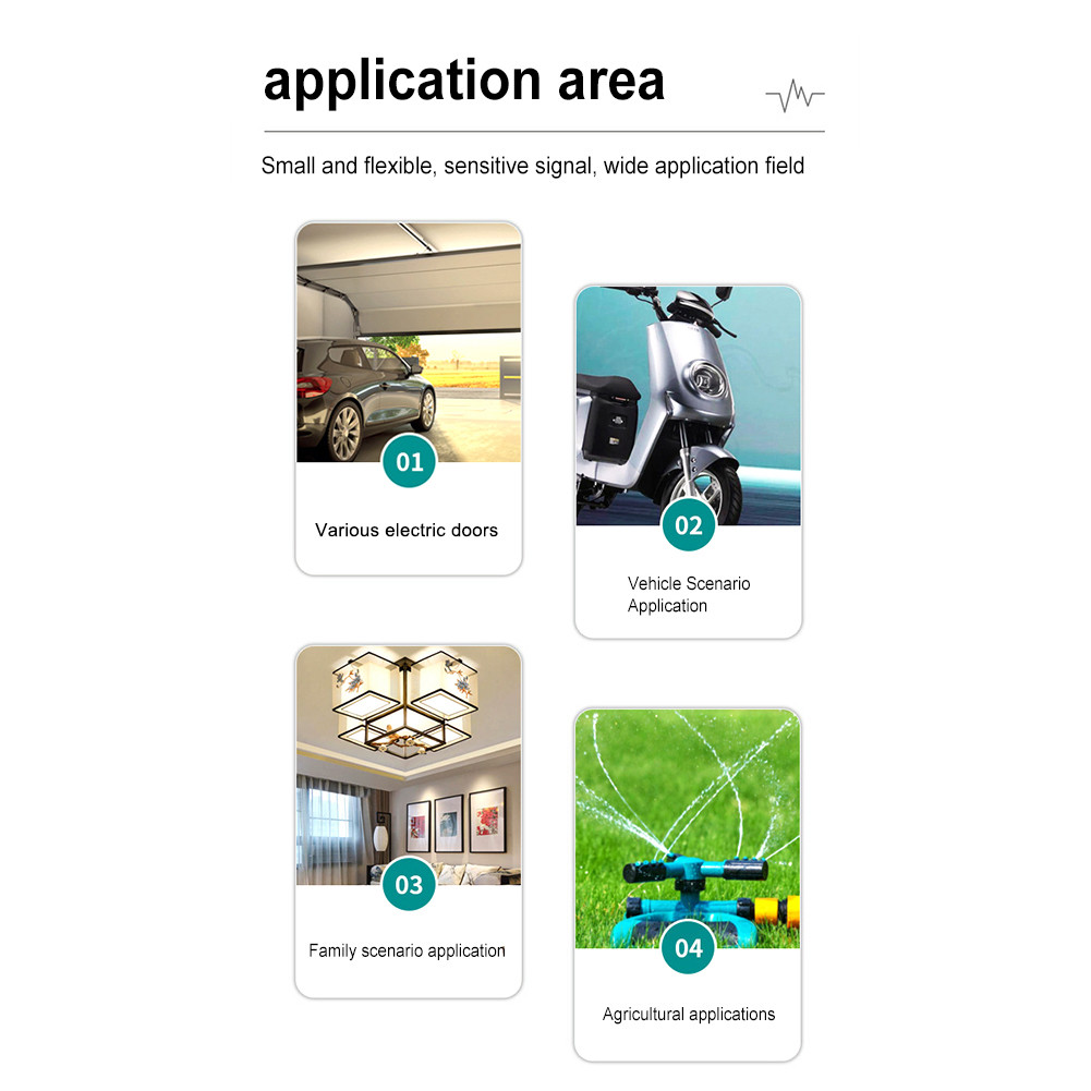 Round Remote Control Wireless Handheld Controller 4 Channel for Gate ...