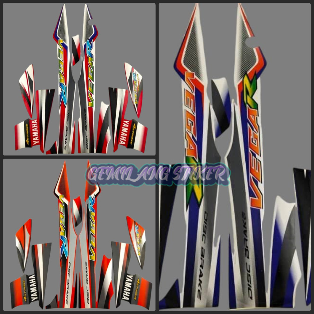 Striping Decal Sticker list Motorcycle Yamaha Vega r 2004 Fullset ...