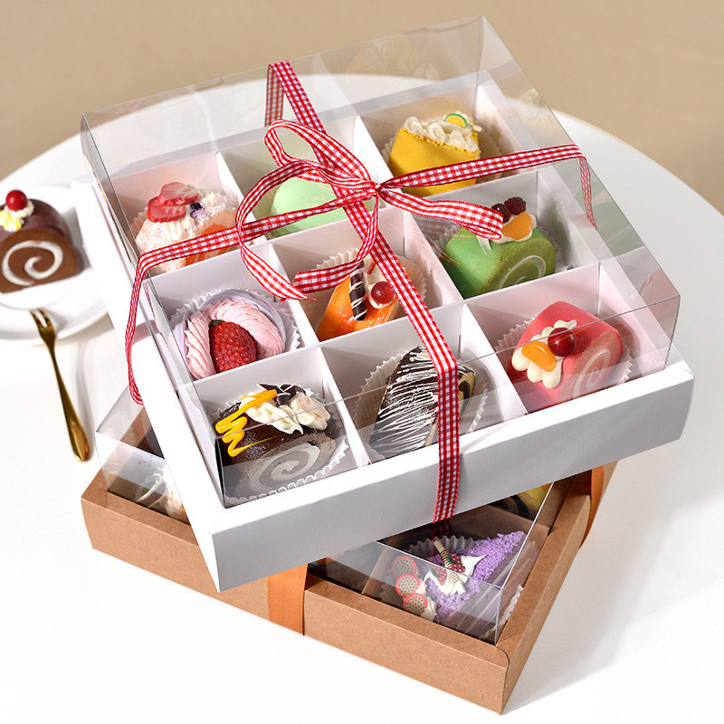 Hot Pot Takeaway High Transparent Jiugongge Dessert Cake Box to-Go Box ...