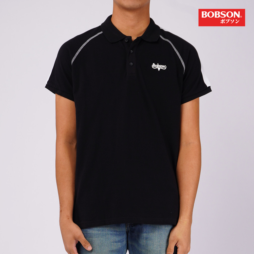 Bobson Japanese Men's Basic Collared Shirt Slim Fit 105194 (Black) | Shopee Philippines