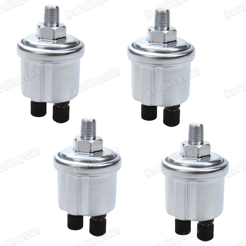 4X Universal Vdo Oil Pressure Sensor 0 To 10 Bars 1/8 Npt Generator Part 10Mm Crew Plug Alarm ...