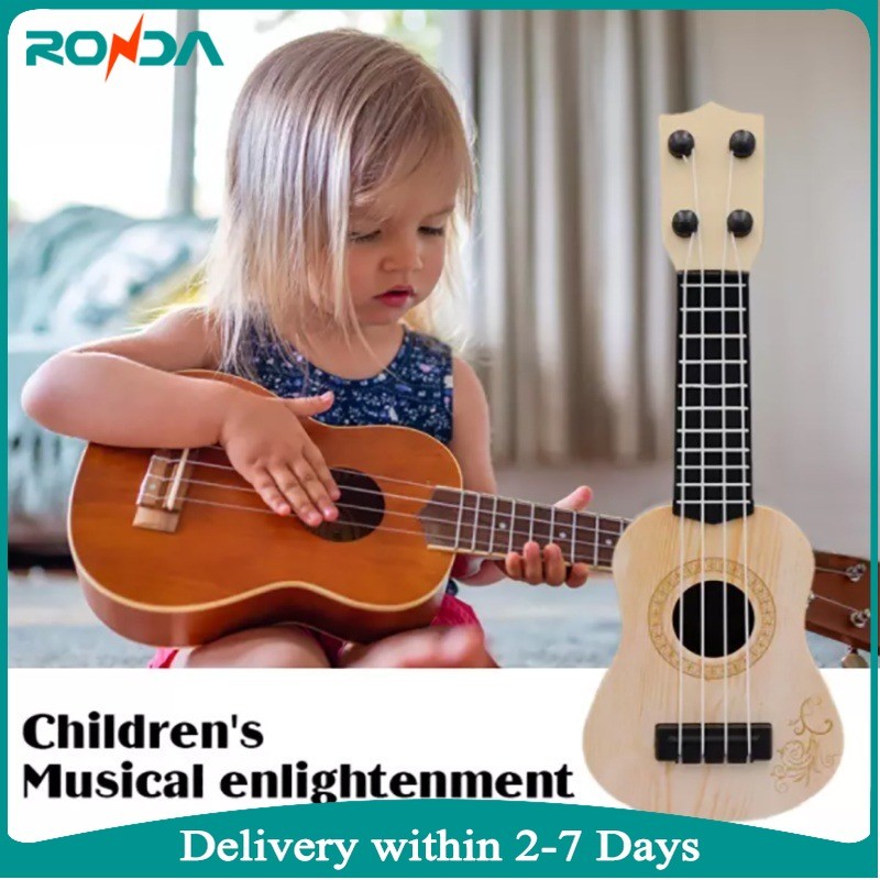 Ukulele Guitar Portable 4 Strings Kids Guitars Classic Wooden Guitar ...