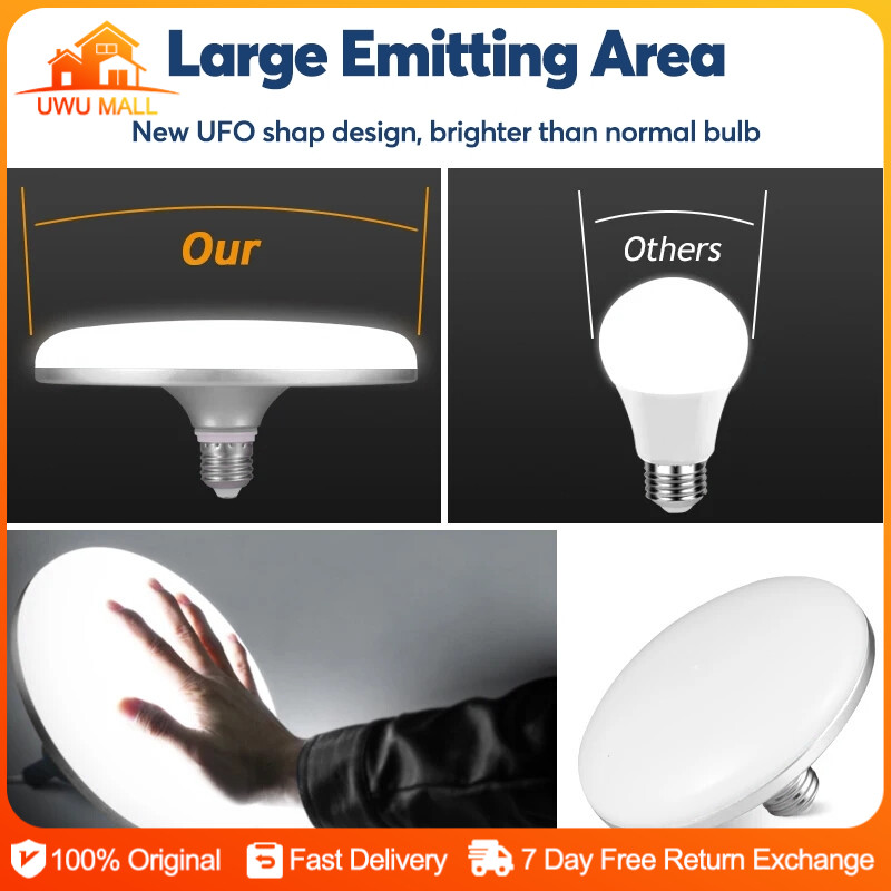 Flying saucer lights LED High Power Lighting Bulb Super Bright Home E27 ...