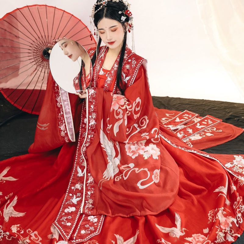 Song Made Hanfu Female Chinese Style Full Set Winter Wedding Dress ...