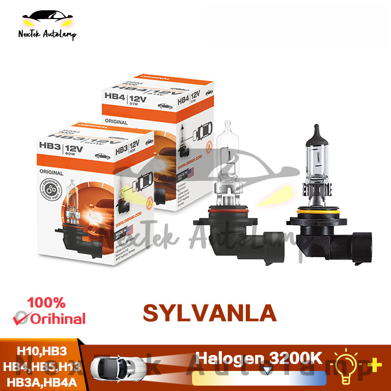 Sylvania H10 H13 HB3 HB4 HB3A HB4A HB5 12V 3200K Car Standard Halogen ...