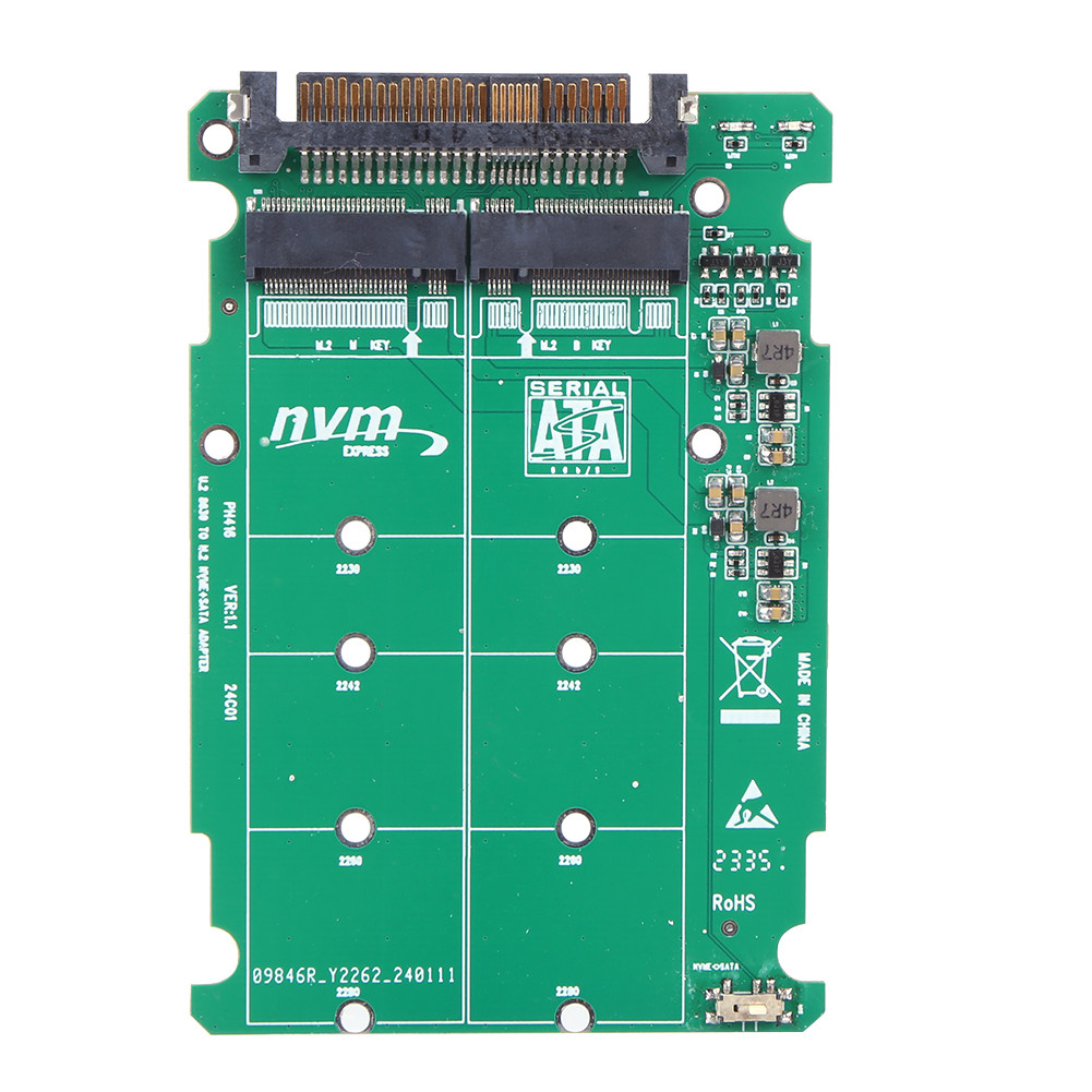 M.2 SSD to U.2 Adapter M.2 NVMe SATA-Bus NGFF SSD to U.2 SFF-8639 ...