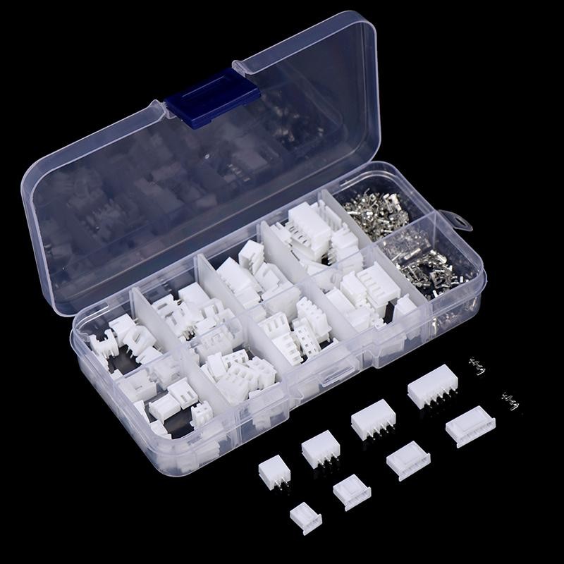 SCPH 230pcs/box XH 2.54 2p 3p 4p 5pin 2.54mm Pitch Terminal Kit JST ...