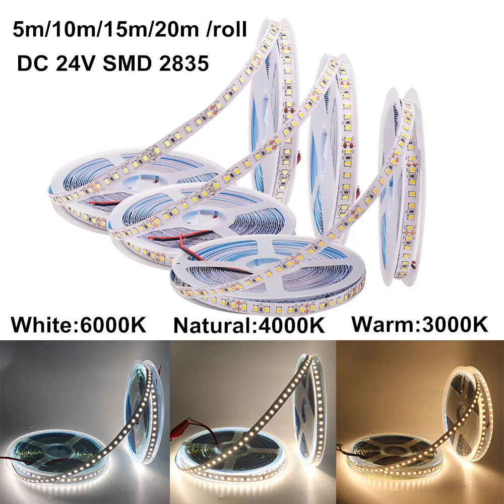 DC 24V LED Strip SMD 2835 5m 10m 15m 20m/Roll 120LEDs/m Flexible Rope ...
