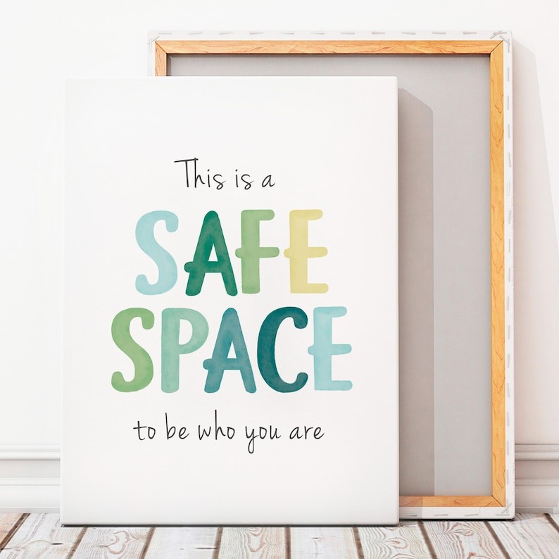 Safe Space Printable Poster Mental Health Poster Calming Corner Print ...
