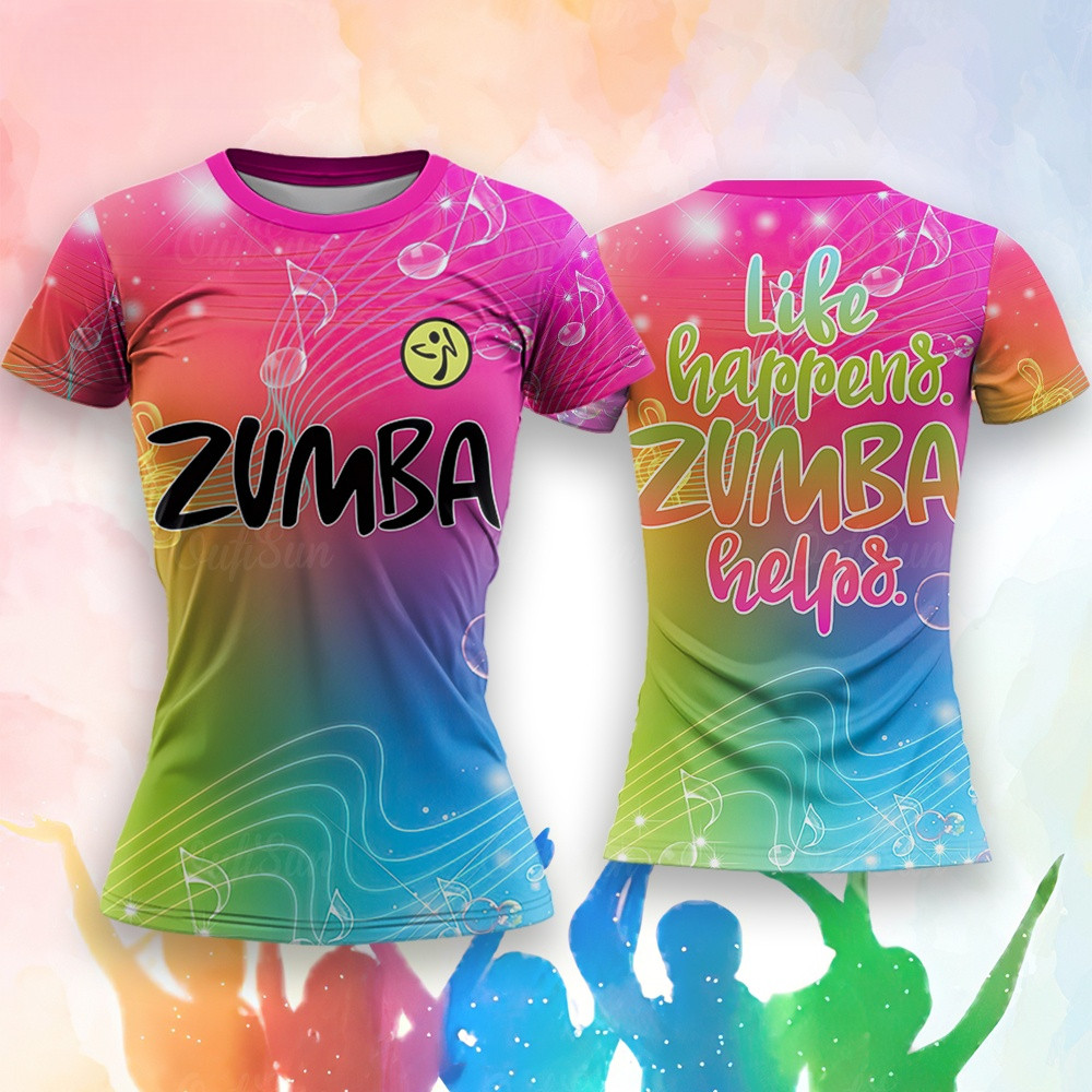 Zumba Women's T-Shirt Casual Daily Sports Style Zumba Dance T-Shirt ...