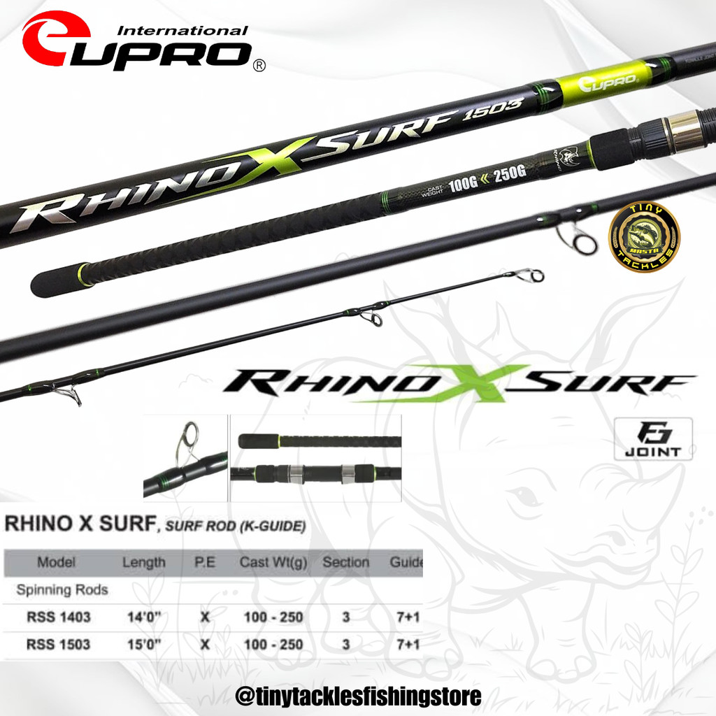 EUPRO RHINO X SURF ROD PANTAI 14/15KAKI | Shopee Philippines
